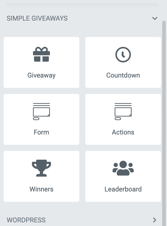Elementor - Simple Giveaways