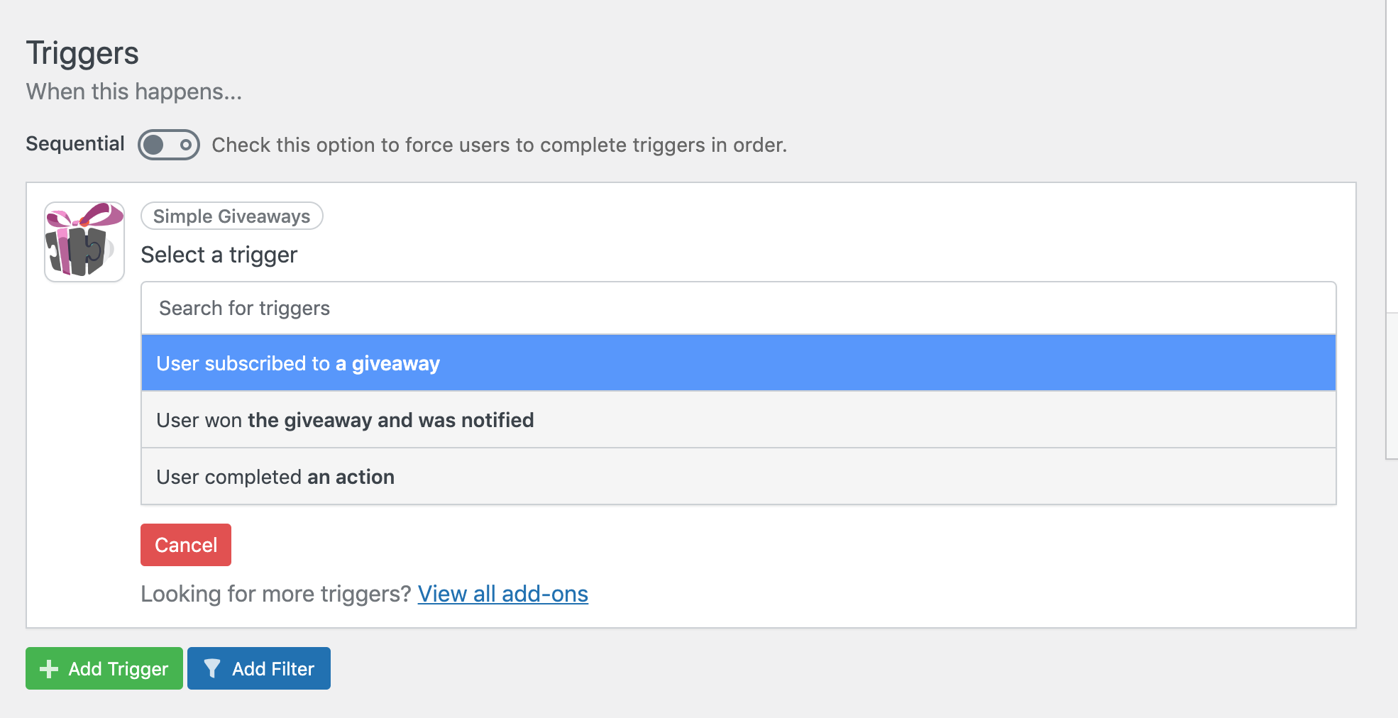 Introducing the AutomatorWP Integration - 2.38.0 - Simple Giveaways